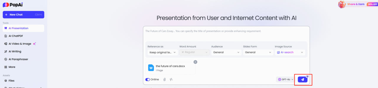 Convert Word to PowerPoint with AI in One Click for Free - PopAi