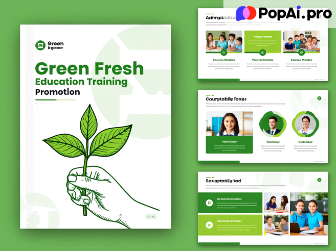 PopAi Elevates Your Green Fresh Training Promotion PPT - PopAi