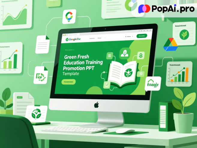 PopAi Elevates Your Green Fresh Training Promotion PPT - PopAi