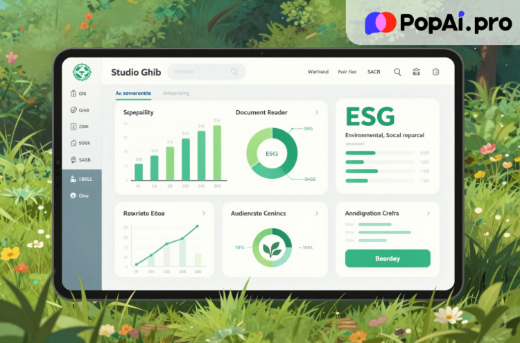 Green Sustainability ESG Report PPT Template: PopAi’s Secret to ...