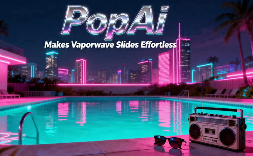 PopAi Makes Vaporwave Aesthetic Slides Presentation Effortless - PopAi